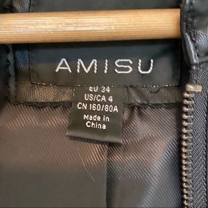 Amisu | Jackets & Coats | Leather Jacket | Poshmark
